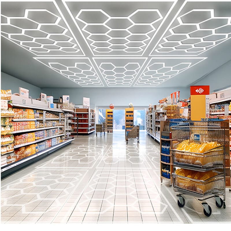 Honeycomb Garage Lights 14 Grid Hexagon Lighting System